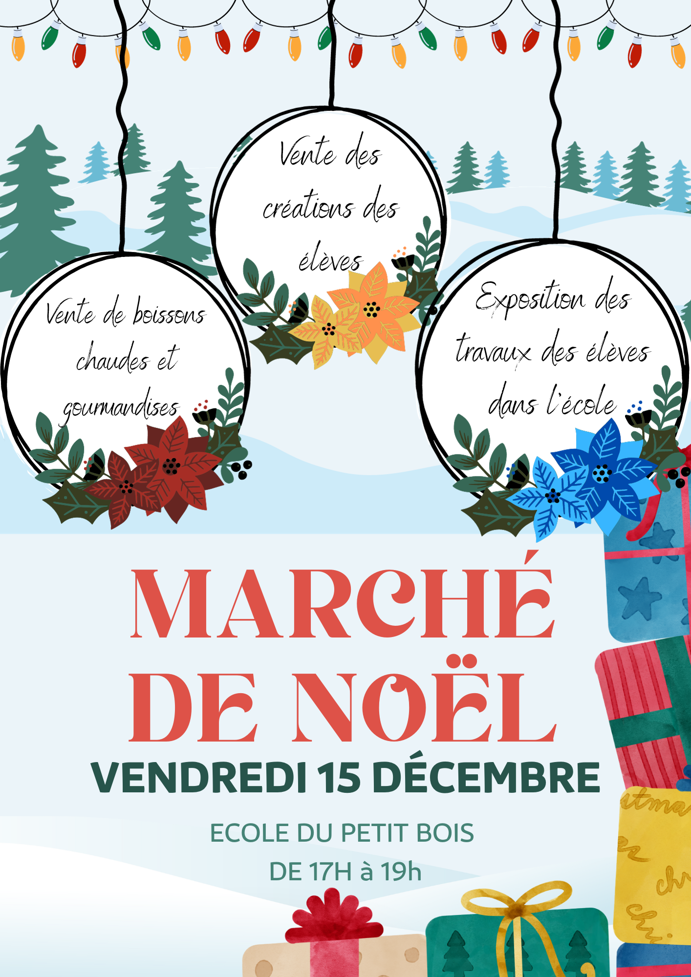 Marché de Noël de l'école du petit bois - Commune de Sainte-Anastasie ...